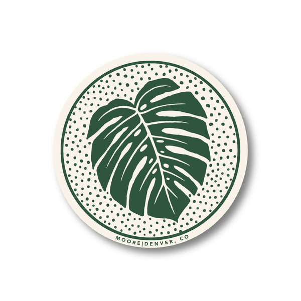 Monstera Circle Sticker – Moore